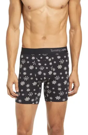 Tommy John Supima Cool Cotton Blend 6-inch Boxer Briefs Blizzard Anthracite