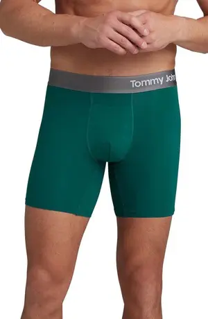 Tommy John Supima Cool Cotton Blend 6-inch Boxer Briefs Botanical Garden