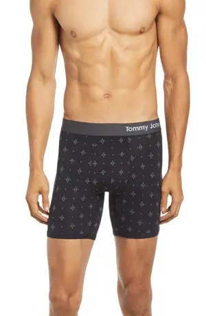 Tommy John Supima Cool Cotton Blend 6-inch Boxer Briefs Flicker Print