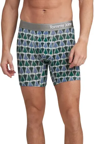 Tommy John Supima Cool Cotton Blend 6-inch Boxer Briefs Heather Grey Pine Mountain