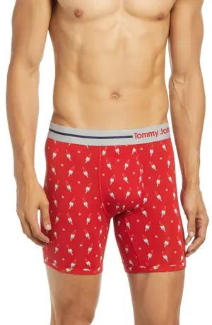 Tommy John Supima Cool Cotton Blend 6-inch Boxer Briefs Popsicle Print