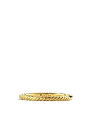 David Yurman Cable Classics Band Ring In 18k - Gold
