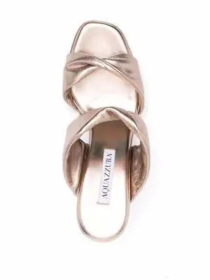 AQUAZZURA Twist 95 Sandals - Gold