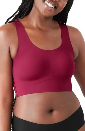 TRUE & CO . True Body Lift + Scoop Neck Wireless Bra Beet Red