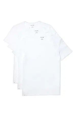 Lacoste 3-pack Essentials Crewneck T-shirts - White