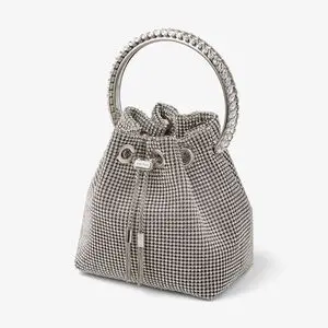 JIMMY CHOO Bon Bon Crystal Mesh Bag - Silver