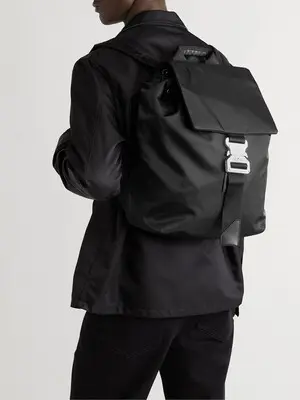 1017 Alyx 9sm Leather-trimmed Nylon Backpack