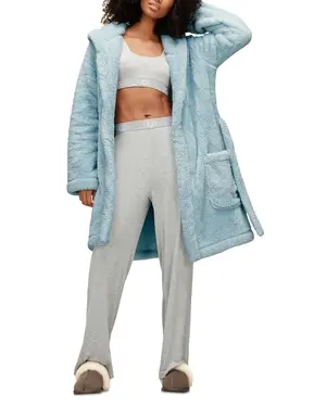 UGG Aarti Hooded Fleece Robe - Sky Blue