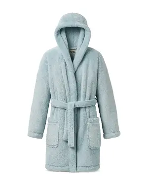 UGG Aarti Hooded Fleece Robe - Sky Blue