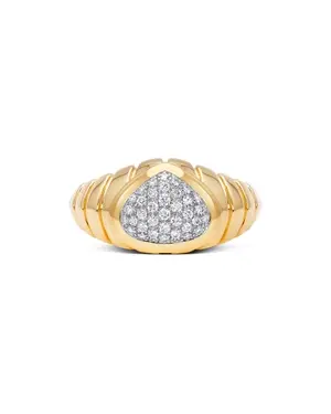Marina B 18k Yellow Gold Diamond Pave Cluster Ring - White/gold