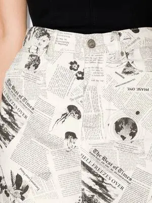 REFORMATION Jackie Newspaper Print Mini Skirt