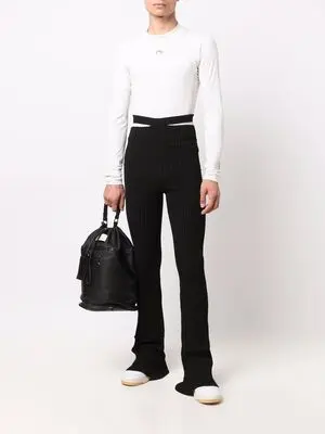 ANDREĀDAMO High-waisted Flared Pants - Black