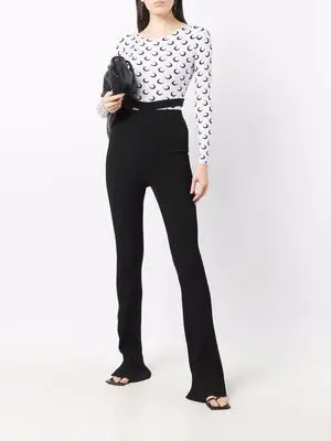 ANDREĀDAMO High-waisted Flared Pants - Black