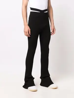 ANDREĀDAMO High-waisted Flared Pants - Black