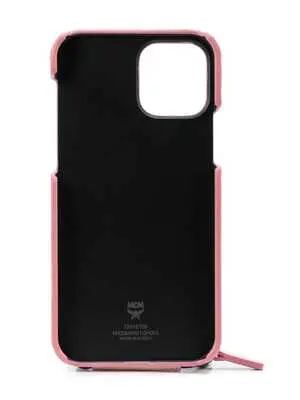 Mcm Monogram-print Iphone 12/12 Pro Lanyard Case