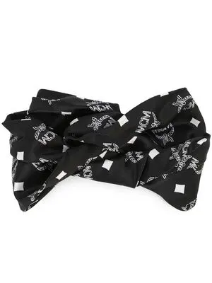 Mcm Monogram-print Silk Satin Headband