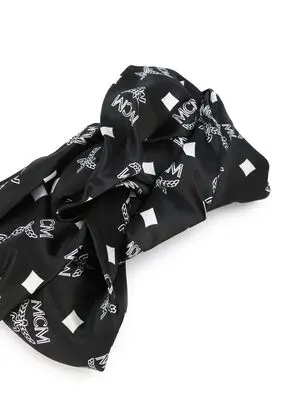 Mcm Monogram-print Silk Satin Headband