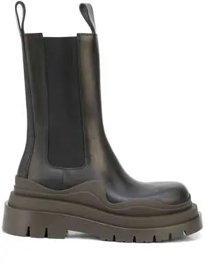 Bottega Veneta Tire Leather Ankle Boots