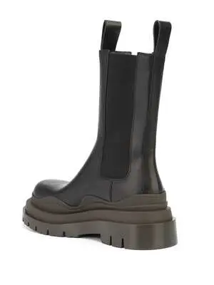 Bottega Veneta Tire Leather Ankle Boots