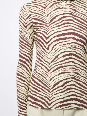 Proenza Schouler White Label Tiger-print High-neck Top