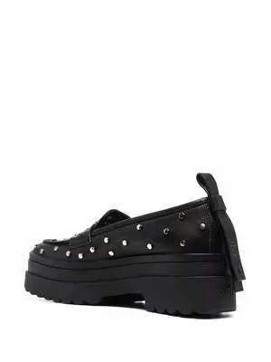 Red Valentino Studded Leather Loafers
