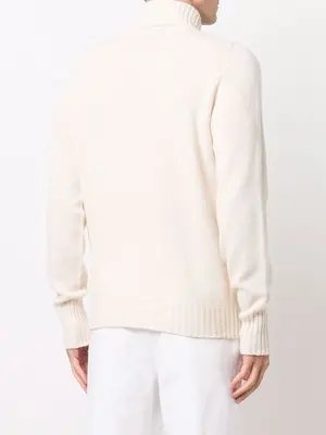 DRUMOHR Ribbed Knit Turtleneck Jumper - Neutrals