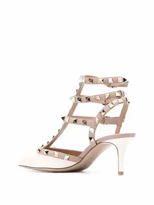 Valentino Garavani Rockstud Caged Pump 65mm - Neutrals