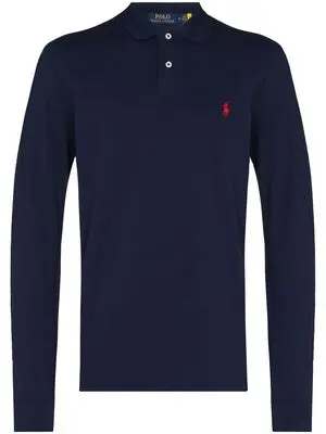 Polo Ralph Lauren Polo Pony Long-sleeve Polo Shirt - Blue