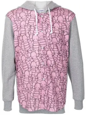 Comme Des Garçons Colour-block Cotton Hoodie