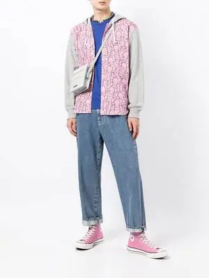Comme Des Garçons Colour-block Cotton Hoodie