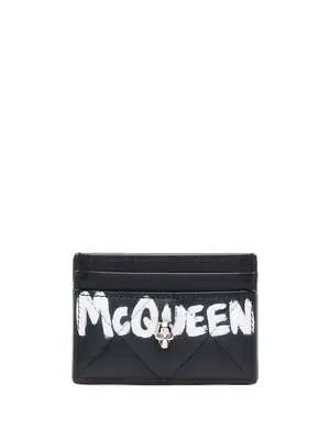 Alexander McQueen Skull-embellishment Quilted Wallet - Black