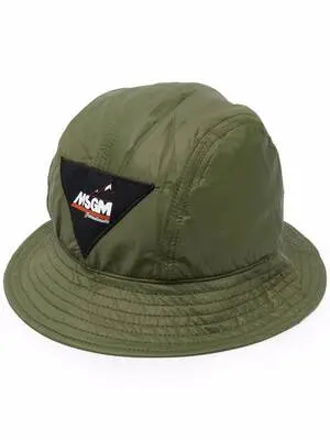 MSGM Logo-patch Bucket Hat - Green