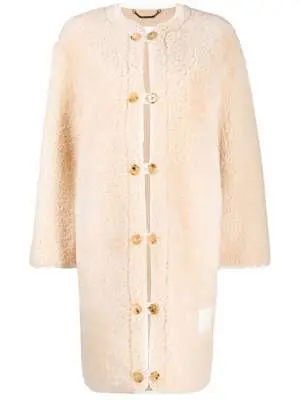 Chloé Single-breasted Shearling Coat