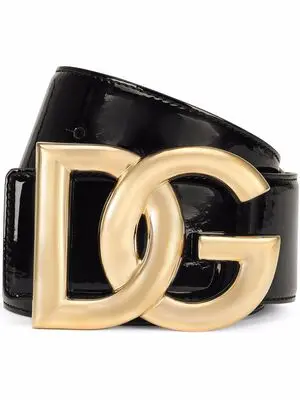 DOLCE & GABBANA Dolce & Gabbana DG Logo Patent Leather Belt