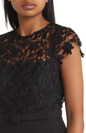 Eliza J Lace Bodice Jumpsuit