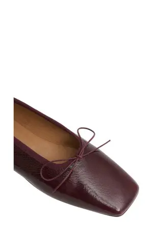 MANSUR GAVRIEL Square Toe Ballerina Flat - Dark Oxblood