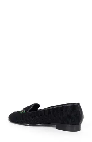 BYPAIGE By Paige Needlepoint Dove Flat - Black