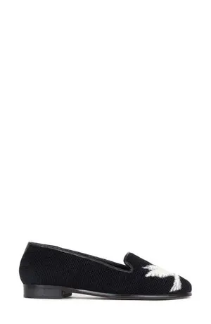BYPAIGE By Paige Needlepoint Dove Flat - Black