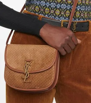Saint Laurent Kaia Small Suede And Leather Shoulder Bag