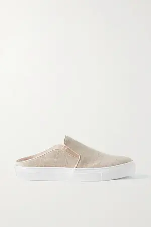 PORTE & PAIRE Net Sustain Leather Slip-on Sneakers