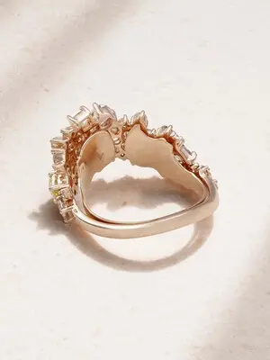 ANANYA Scatter 18-karat Rose Diamond Ring