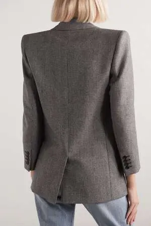 Saint Laurent Prince Of Wales Checked Wool Blazer