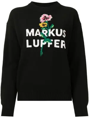 Markus Lupfer Floral Logo Merino Jumper