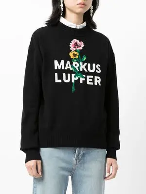 Markus Lupfer Floral Logo Merino Jumper