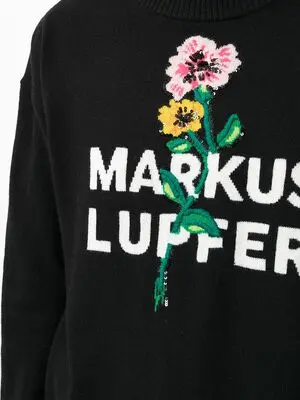 Markus Lupfer Floral Logo Merino Jumper