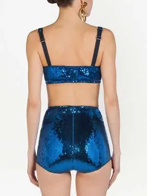 Dolce & Gabbana Sequin-embellished Bralette - Blue