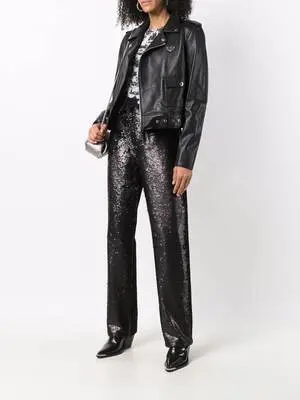 Philipp Plein Leather Biker Jacket