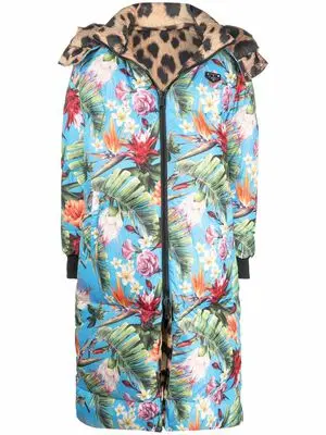 Philipp Plein Iconic Plein Reversible Hooded Coat