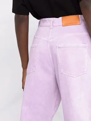 Stella McCartney Logo-embroidered Tapered Jeans - Purple