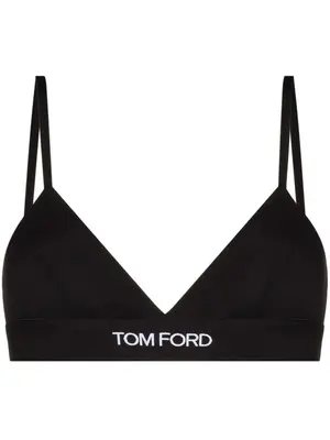 TOM FORD Logo-band Bra - Black